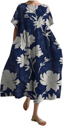 Generic Robe longue d&eacute;t&eacute; ample et ample pour femme, style boh&egrave;me, ample, ample et ample, ample et ample, noir fonc&eacute;, M