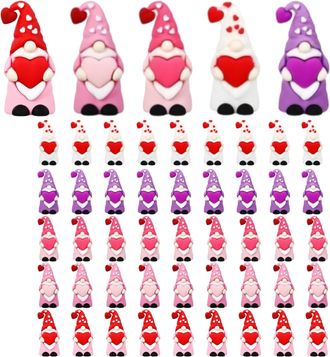Generic Kleine Gnom-Figuren, 50 St&uuml;ck, Tischornamente zum Valentinstag, Feengarten Statuen | Kaminregal K&uuml;che Kaminregal Theke Dekoration Urlaub Party f&uuml;r Zuh