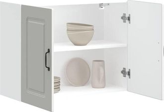 vidaXL Vidaxl - Armoire murale de cuisine Kalmar blanc bois dingénierie