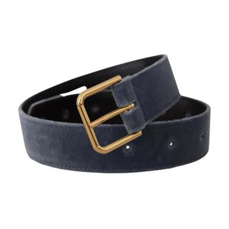 Dolce & Gabbana G&uuml;rtel aus Samt - - Accessories - Damen - Blau - ONE SIZE