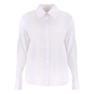 Genny Besticktes Popelinehemd - - Blouses & Shirts - Damen - Wei&szlig; - S