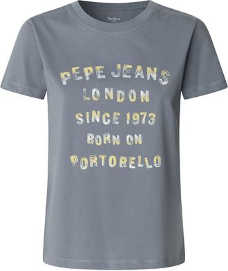 Pepe Jeans London Damen Beth T-Shirt, Blau (Drill Blue), XL, Blau (Drill Blue), XL