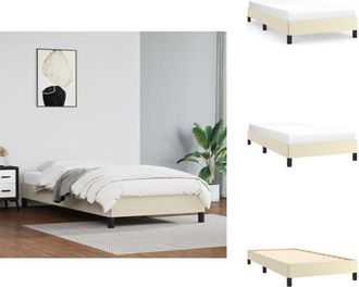 vidaXL Bettgestell Creme 100x200 cm Kunstleder - Bettesrahmen - Schlafzimmermöbel - Kunstledersofa - Doppelbett - Boxspringbetten