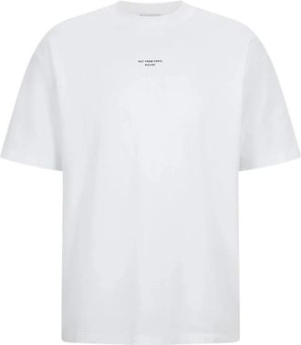 Dr&ocirc;le de Monsieur Homme, Tops, Blanc, Taille: S T-shirt Blanc Slogan Coupe D&eacute;contract&eacute;e