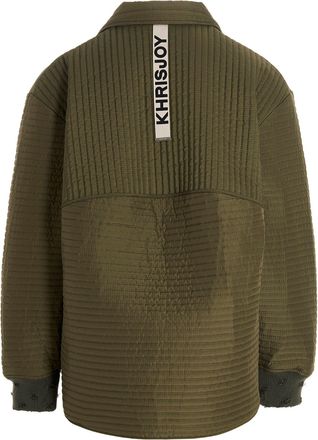 Khrisjoy Quilted Stripe Down Jacket - Olive