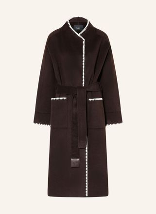 Maje Mantel Mit Abnehmbarem Schal braun