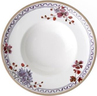 Villeroy & Boch Villeroy und Boch Artesano Provençal Lavendel Suppenteller, 25 cm, Premium Porzellan, weiß/bunt