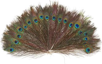 WINOMO 100 St&uuml;ck 25-30 cm, nat&uuml;rliche Federn, Pfauenfedern, Augen, Handwerk, Dekoration/Kunst/Kleid/H&uuml;te/Hochzeit/Party Kost&uuml;