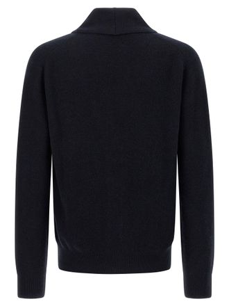 Brioni Cashmere and Wool Blend Cardigan - Navy