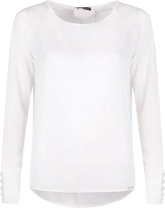 Fracomina Blouse &agrave; col rond - Femme - Blouses et Chemises - Blanc - Taille: 44 FR