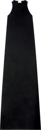 Saint Laurent robe longue à design sans manches - Noir