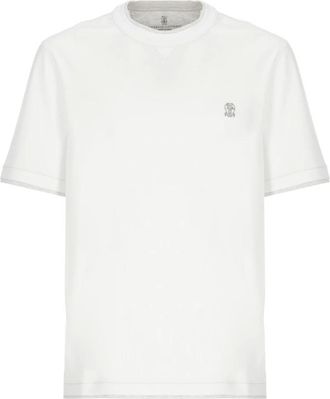 Brunello Cucinelli Homme, Tops, Blanc, Taille: XL T-Chemises