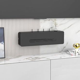 Generic Multimedia-Wandkonsole mit WLAN-Router, Entertainment-Center Organizer, Acrylregal, hinteres hohles Design, moderne Dekoration f&uuml;r Zuhause und B&uuml;ro, 7