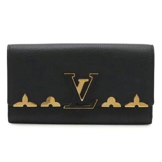 Louis Vuitton Pre-owned Portefeuille Capucines Taurillon Leather Long Bifold Wallet - Femme - Pre-owned - Noir - Taille: ONE Size
