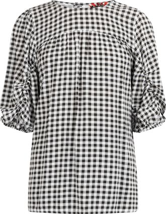 Mymo Bluse Damen schwarz weiss