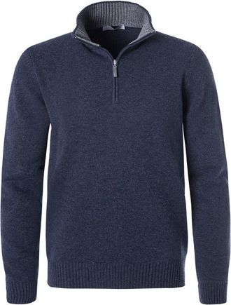 Gran Sasso Herren Pullover blau unifarben