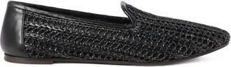 Brunello Cucinelli Techno Raffia und Kalbsleder Ballerinas - - Shoes - Damen - Schwarzk - 37 EU