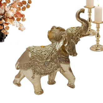 Generico Elefantendekoration für Zuhause, moderne Dekoration für den Schreibtisch aus Harz, Tierfiguren, Elefantenfigur für den Schreibtisch, Wohnzimmer, Badez