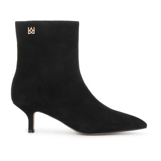 Kazar Femme, Chaussures, Noir, Taille: 41 EU Bottines noires en daim avec monogramme de Kazar