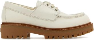 Prada Schn&uuml;rschuhe aus Leder - Wei&szlig;