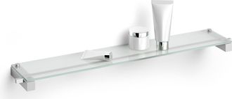 Zack Bathroom Shelf, Stainless Steel, Silver, One Size