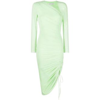 Self Portrait Ger&uuml;schtes Mesh-Midikleid - - Dresses - Damen - Gr&uuml;n - L