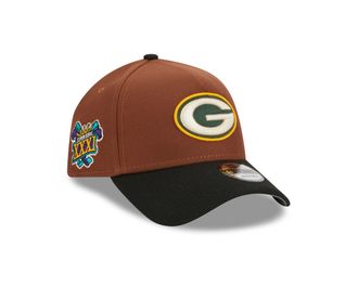 New Era Green Bay Packers NFL Harvest Superbowl XXXI Brown Black 9Forty A-Frame Snapback Cap - One-Size