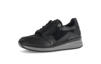 Gabor Damen Low-Top Sneaker, Frauen Sneaker,bequemlichkeit,breite,extra,fersen-Riemen,gefuettert,gesundheits-Schuhe,leger,schwarz,38.5 EU / 5.5 UK