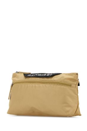 Marimekko Unisex Beige Fabric Belt Bag Darkgreenblack Exterior: Polyester Marsupi