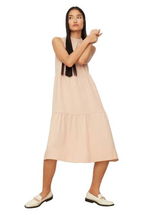 Trendyol Trendyol Womens Breites geschnittenes Kleid Dress, Beige, 42