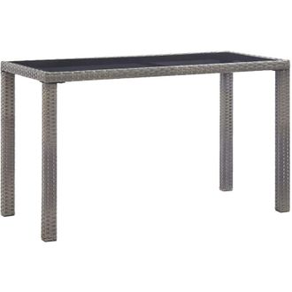 vidaXL Table de jardin Anthracite 123x60x74 cm R&eacute;sine tress&eacute;e vidaXL