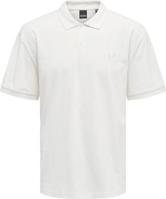 Only & Sons Herren Onsherrison Ovz Logo Emb Ss Polo, Cloud Dancer, XS
