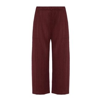 Issey Miyake Femme, Pantalons, Brun, Taille: 44 FR Wide Pantalons