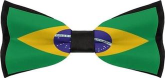 Ahdyr Noeud papillon drapeau du Br&eacute;sil pour homme, pour f&ecirc;te de mariage