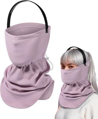 Generic Cache-cou, coupe-vent, respirant et r&eacute;glable - Cache-cou dhiver avec cordon de serrage | Pour la randonn&eacute;e, le ski, le snowboard, la moto, le cyclisme