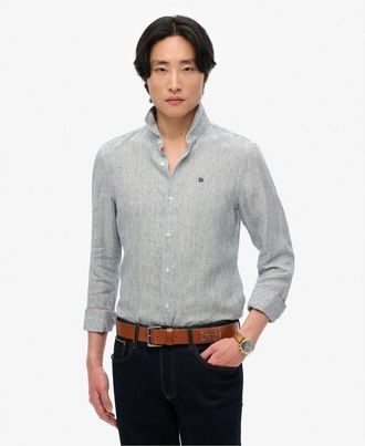 Superdry Chemise en lin &agrave; manches longues Sd Emb Vacation