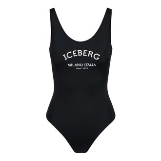 Iceberg Schwarzer Badeanzug im olympischen Stil mit Iceberg-Logo - - Swimwear - Damen - Schwarzk - M
