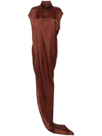 Rick Owens Asymmetrisches Edfu T Kleid - Braun