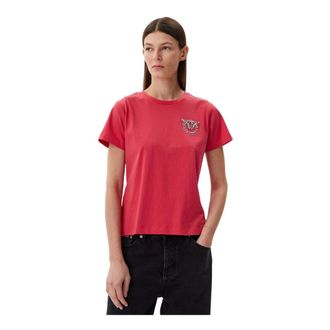 Pinko Pinko, Femme, Tops, Rouge, Taille: 38 FR T-shirt Nambrone