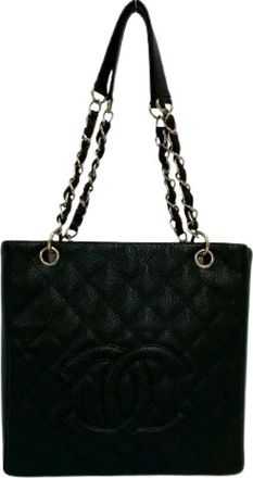 Chanel Sac cabas Chanel Pre-owned PST en cuir caviar - Femme - Pre-owned - Noir - Taille: ONE Size
