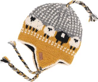 Guru Shop Wollm&uuml;tze mit Ohrenklappen, Norwegerm&uuml;tze, Winterm&uuml;tze Sheep - Mustard, Herren/Damen, Wolle