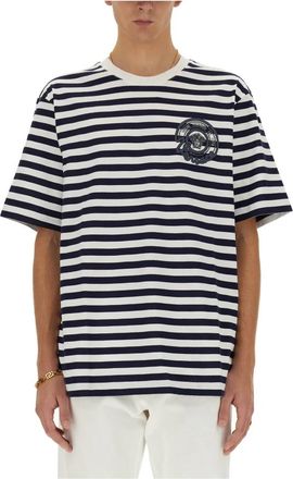 Versace Gestreiftes T-Shirt - - Tops - Herren - Mehrfarbig - M