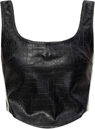 adidas Femme, Tops, Noir, Taille: 46 FR Corset en similicuir