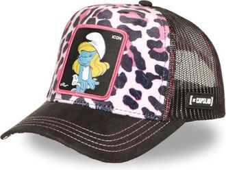 Capslab Casquette Homme & Femme, Casquette Trucker Les Schtroumpfs, Ajustable par Snapback, Rose Taille TU
