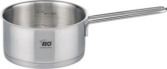 ELO Elo 7243626 Casserole 16 cm Acier inoxydable 18/10, Manche Inox, Tous Feux Dont Induction et Four, Cuisson Saine, Graduations Int&eacute;rieures, 1,3L