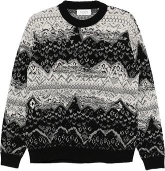 Laneus pull en maille intarsia - Noir