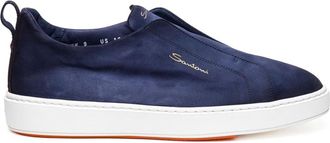 Santoni Homme, Chaussures, Bleu, Taille: 44 EU Baskets Bleues Style &Eacute;l&eacute;gant