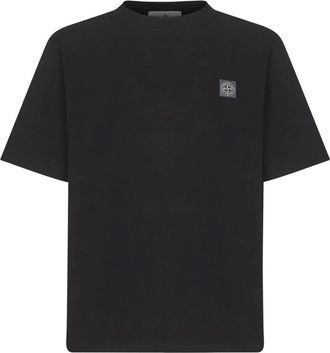 Stone Island Homme, Tops, Noir, Taille: S T-Chemises