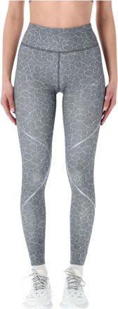 adidas by Stella McCartney Femme, Sport, Gris, Taille: 40 FR Leggings de running imprim&eacute;s