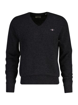 GANT Herren Extrafine Lambswool V-Neck Pullover, DK Charcoal Melange, XX-Large